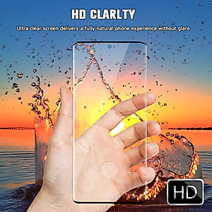 [2+2Pack] Galaxy S20 Ultra Screen Protector with Camera Lens Protector,[9H Hardness] [Anti Scratch] [3D Curved] [HD Tempered Glass] for Samsung Galaxy S20 Ultra 5G (6.9 Inch)