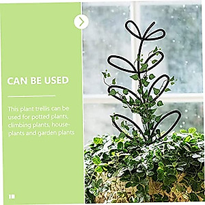 YARNOW 6 Pcs Plant Climbing Frame Indoor Decor Houseplants Live Indoor Green Roses Trellises for Plants Plant Cages Vine Plant Trellis Indoor Plant Trellis Plant Climbing Stand Iron Black