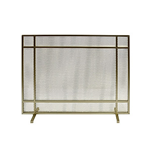Christopher Knight Home Markus Modern Single Panel Iron Firescreen, Gold Finish