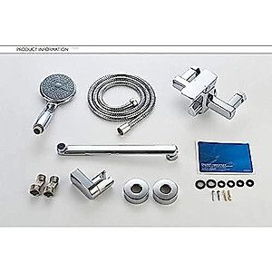Kitchen Taps Shower Faucet Set Bathroom Brass Bathtub Shower Faucet Bath Shower Tap Chrome Plated Shower Head Wall Mixer Tap
