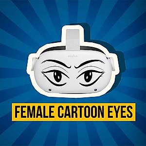 Woman Cartoon Eyes - Oculus Quest 2 - Decals - Black