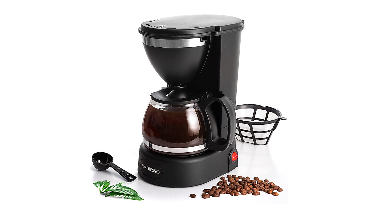 Mixpresso 5-Cup Drip Coffee Maker - Compact & Efficient