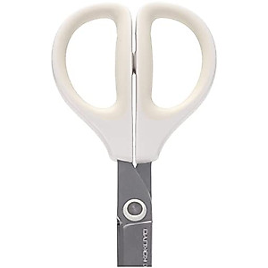 Kokuyo Saxa Glueless Scissors, White, 3D Blade, Symmetrical Handle for Both Right-hand and Left-hand, with Safety Cap, Japan Import (HASA-P280W)