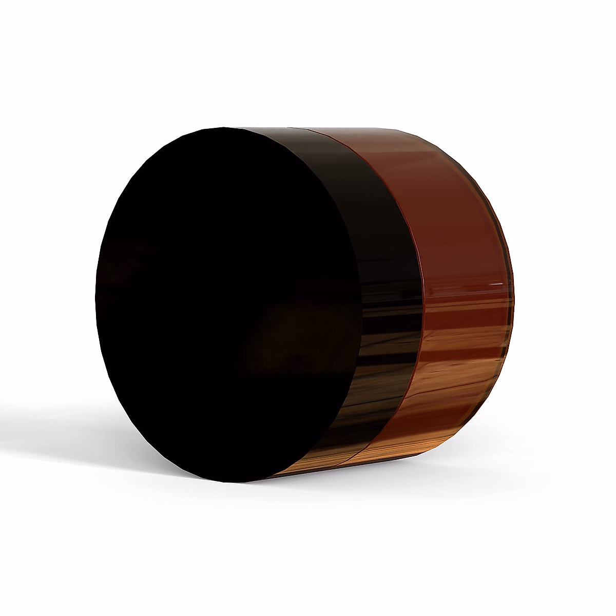 4 oz Amber Plastic Cosmetic Jars Leak Proof Container with Black Lid for Cream, Lotion, Powder, ointment, Beauty Products etc, 6 Pcs.