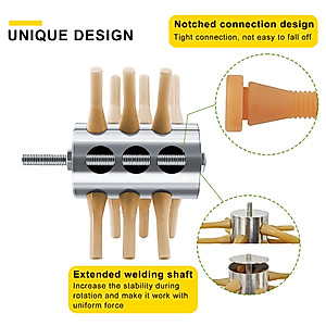 ZenxyHoC Chicken Plucker Drill Attachment, 3/8" MPT Shank Stainless Steel Chicken Plucker Machine, 18 Soft Fingers Poultry Defeathering Machine for Chicken Turkey Pheasant