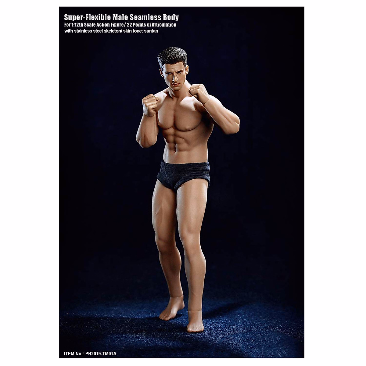 OBEST 1/12 Male Body 6 inch TBLeague Action Figure Full Set-Silicone Body+Head+Underwear-1/12 Scale Super Flexible Male Dolls for Arts/Drawings/Photography F Mezco SHF ML(PH2019-TM01A) (JH6N)