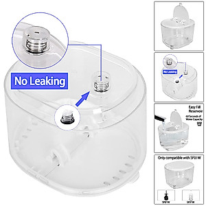 AquaFlosser Replacement Parts for Waterflosser Oral Irrigator Dental Compatible with Waterpik Sonic Fusion Portable Water Flosser SF-01W SF-01 Reservoir Gasket Valve (SF-01W White Tank)