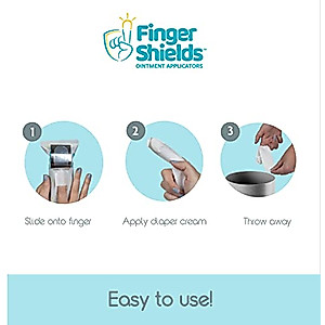 Baby Brezza Finger Shields – 100% Mess Free Baby Diaper Rash Cream Applicator – Ointment Applicator Keeps Fingers and Nails Clean – Perfect for Travel, 40 Count
