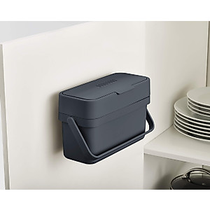 Joseph Joseph 30107 Mountable Compo 4 Food Waste Easy-Fill with Adjustable Air Vent Caddy, 4-Liters (1 US Gallon), Graphite