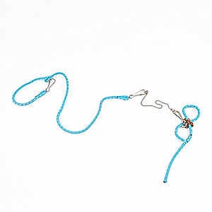 Adjustable Nylon Harness Vest and Leash Set for Pet Hamster Gerbil Rat Mouse Ferret Chinchilla Ferret Squirrel Small Animal Walking Toy(Blue)