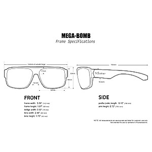 BOMBER Mens Safety Sunglasses, Matte Black Frame with Ice Blue Mirror Safety Sunglass Lens, Non-Slip Foam Lining, ANSI Z87+ Compliant, UV Protection - M103ICE