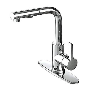 Kingston Brass LS2711CTL Continental Pull-Out Sprayer Kitchen Faucet, Polished Chrome