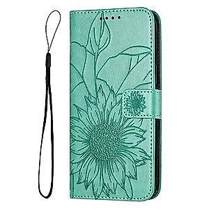 Leather Case for Samsung Galaxy Z Flip 3 4 5 Flip3 Flip4 Flip5 Fold 3 4 5 Fold3 Fold4 Fold5 5G Case Wallet Phone Cover,Green,for Samsung Z Flip 5
