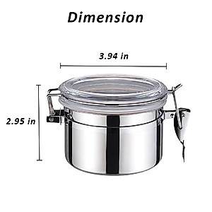 Malisseladi Tobacco Jar Food Storage Tin Can Container Stainless Steel Airtight Lid for Home Kitchen Snack