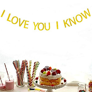 I Love You I Know Banner, Star Wars Theme Wedding Banner, Han and Leia Wedding Banner Perfect for Wedding Party/Bridal Shower and Anniversary Party Decor