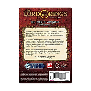 The Lord of the Rings The Card Game The Dark of Mirkwood SCENARIO PACK - Cooperative Adventure Game, Strategy Game, Ages 14+, 1-4 Players, 30-120 Min Playtime, Made by Fantasy Flight Games