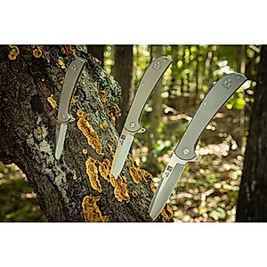 Al Mar AMK4114 Ultralight Hawk Framelock Satin Titanium Folding Pocket Knife