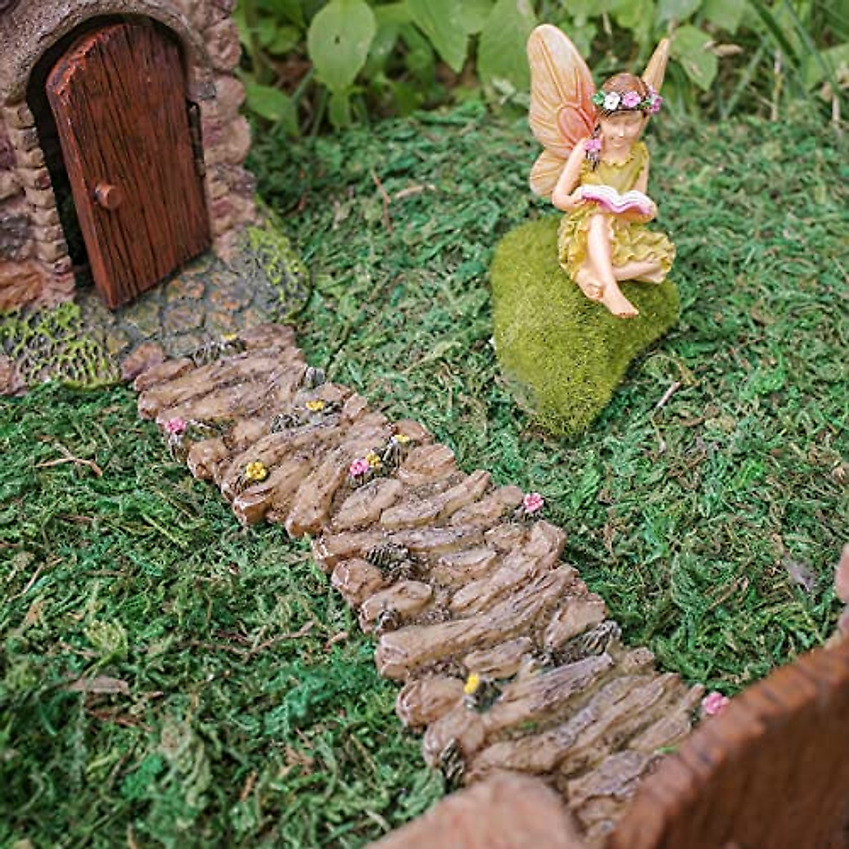 TG,LLC Treasure Gurus Miniature Flower Stone Path Fairy Garden Accessory Dollhouse Ornament