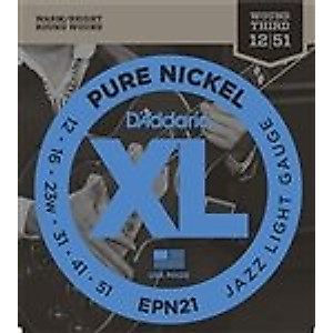 3 Sets of D'addario EPN21 Pure Nickel Jazz Light Electric Guitar Strings