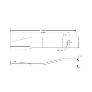 Replacement Bush Hog Rotary Cutter Blades – Part Number 7555, 24’’x3/4’’ Rancher Supply Blades and Compatible Rotary Replacement Blades for Brush Mowers (2 Blade Set)