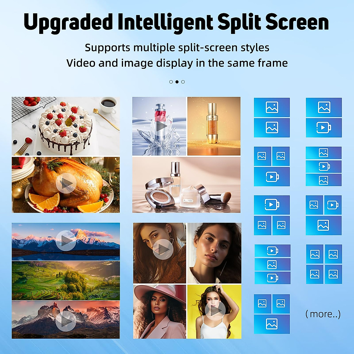 YCKJNB 49 inch Indoor Digital Signage 2K Touchscreen IPS Floor Standing Digital Kiosks Interactive Displays with WiFi HDMI/USB Input Auto AD Player, Android OS Black