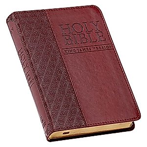 KJV Holy Bible, Compact Faux Leather Red Letter Edition - Ribbon Marker, King James Version, Saddle Tan