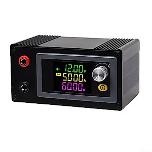 60W Regulated Voltage Power Supply With Fan Cooling System, Adjustable Switching DC Regulated Bench Power Supply, DC Voltage Transformer, Shows Voltage, Current, Power, Capacity, Energy