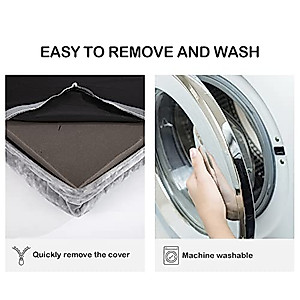 Mesa Lemon Large Dog Bed, Washable Dog Bed with Removable Cover, Orthopedic Dog Bed with Waterproof Lining, Memory Foam Bolster Dog Sofa with Nonskid Bottom, Dog Bed for Large, Extra Large Dogs