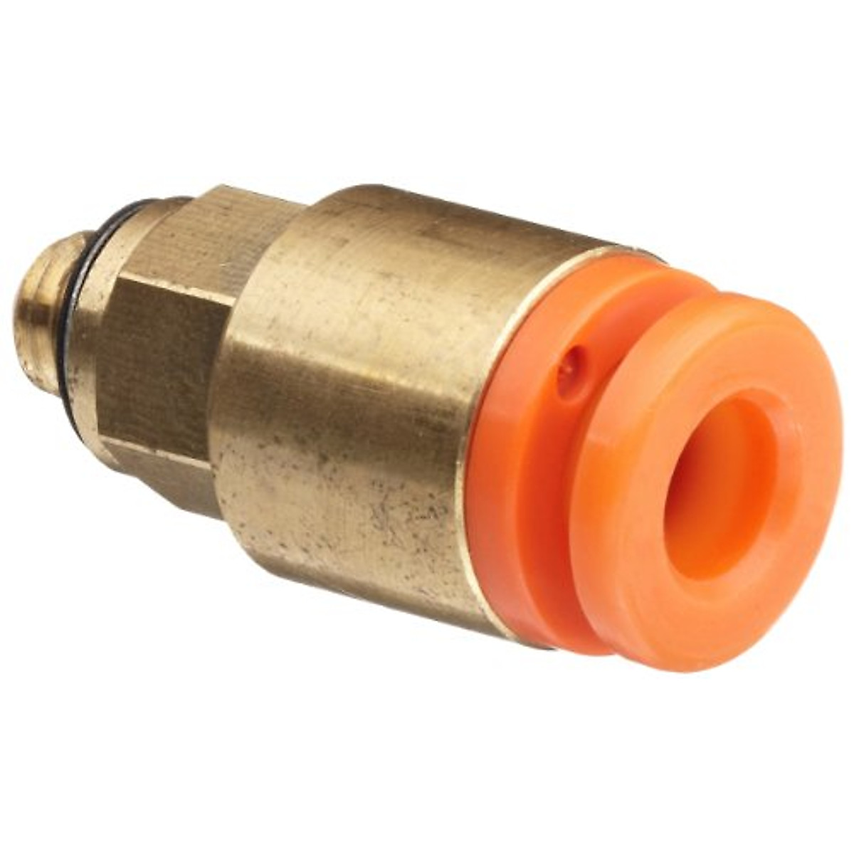 SMC KQ2H07-U03A Brass Push-to-Connect Tube Fitting, Adapter, 1/4" Tube OD x 3/8" UNI Thread Male