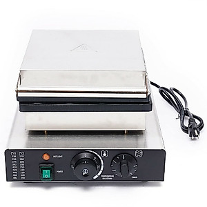 Commercial Round Waffle Maker, Mini Belgian Waffle Iron 16 Grids 1750W Electric Nonstick Waffle Machine Maker Stainless Steel Waffle Baker for Restaurant, Snack Bar, Bakery