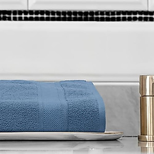 Magshion Extra Large Cotton Bath Sheet for Bathroom Adults Oversized Quick-Dry Bath Sheet Towels Set of 2,Blue