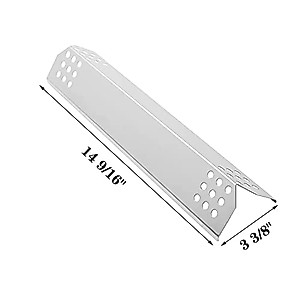 WALBZS 14 9/16 inch Grill Heat Plate Shields Flame Tamer Replacement for Grill Master 720-0697 Nexgrill 720-0896B 720-0896C 720-0882A 720-0896 720-0925,Nexgrill Deluxe 6 Burner Grills and Others