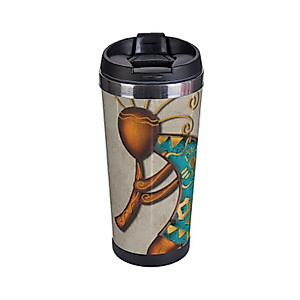 Travel Coffee Mug For Women Men Kokopelli Southwestern Style Double Wall Vacuum Insulated Tumbler Cup