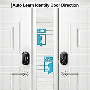 Keyless Entry Door Lock - GEEANN Smart Keypad Deadbolt Lock, Electronic Door Locks with Keypads, Touchscreen Auto Lock, Anti-Peeking Password and Backlit Design Oil Rubbed Bronze