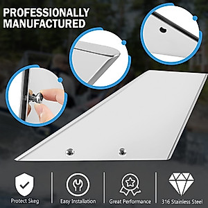 35-SS625 Skeg Guard Safe-Skeg Protector Tool Kit Marine-Grade Stainless Steel Replacement for Yamaha Honda Mercury/Mariner Force Nissan Tohatsu Outboard Engines