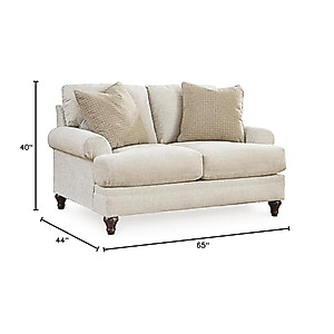 Signature Design by Ashley Valerani Classic Loveseat for Living Room, Beige