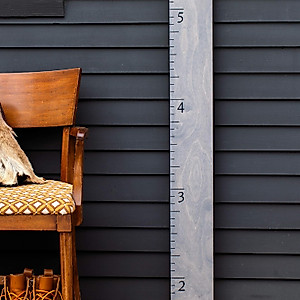HEADWATERS STUDIO Boho Farmhouse Wooden Ruler Growth Chart for Kids, Boys and Girls - Height Chart & Height Measurement for Wall - Kids Wall Decor and Room Hanging Wall Decor - Weathered Gray