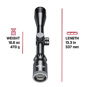 TASCO World Class 4-12x40 30/30 Duplex W/Rings RIFLESCOPE
