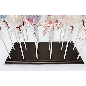 NANGOPOP Cake Pop Stand Display - 18 Hole Rustic Wood Lollipop Holder, Candy or Sucker Stand for Wedding, Baby Shower, Birthday Party - Fit 5/32" (4mm) Lollipop Sticks