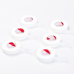 i-Laesh Lash Tape for Eyelash Extensions- Lash Extension Tape for Sensitive Skin - PE Microporous Breathable Fabric Tape - 6 Rolls - 1/2'' x 10 Yards/roll - White