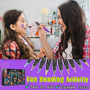 Jim&Gloria Temporary Tattoo Pens Fake Tattoos Kit Removable Body Tattoo Paint Markers For Men Women Sleeves St Patricks Day Teen Girls Trendy Stuff Unique Trending Gifts For Teenage Boys Kids Or Adult