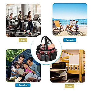 Mesh Shower Caddy Tote Large Shower Caddy Basket Portable Quick Dry Hanging Toiletry Bag 8 Storage Pocket Handle Bath Organizer for College Dorm Room Essentials Gym Bathroom Camp Travel