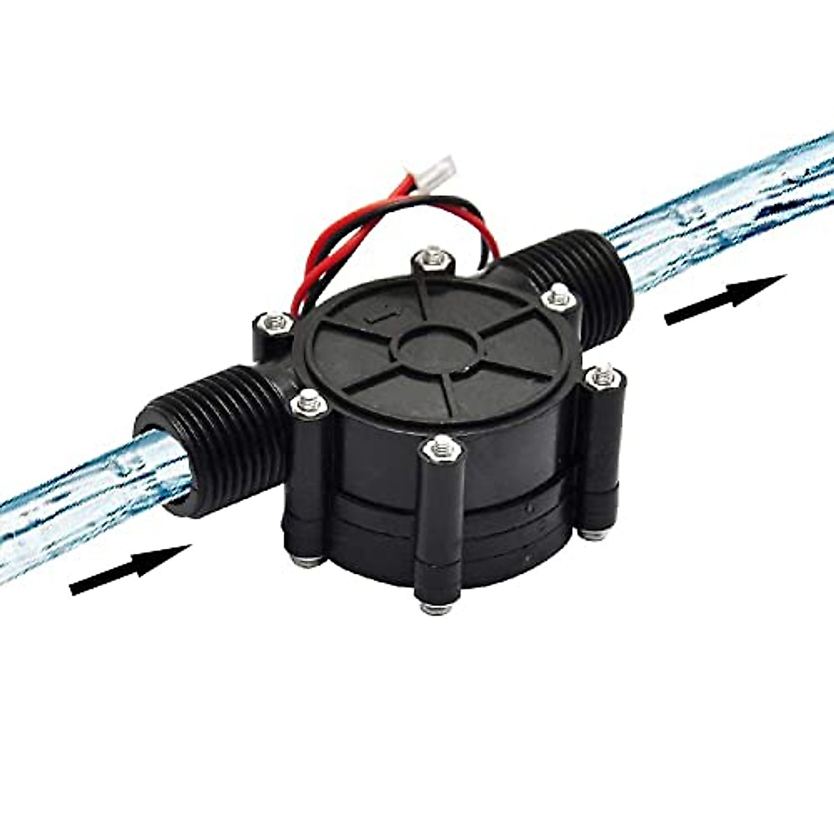 Beduan Micro Water Turbine Generator Hydroelectric Power G1/2" Male Thread 12V Micro Hydro Generator Changeing Tool