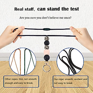 POPLOPP Teacher Lanyards for ID Badges and Keys, Cute Silicone Beaded Lanyard for Women Nurse Employees Students