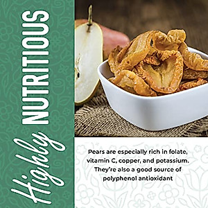 Dried Pears No Sugar Added 16 oz. Dried Fancy Pears Fresh Fruit, Dehydrated California Grown Pears, Unsweetened Dried Pears. All Natural, Non GMO. No Sugar Added Pears, 1 Pound