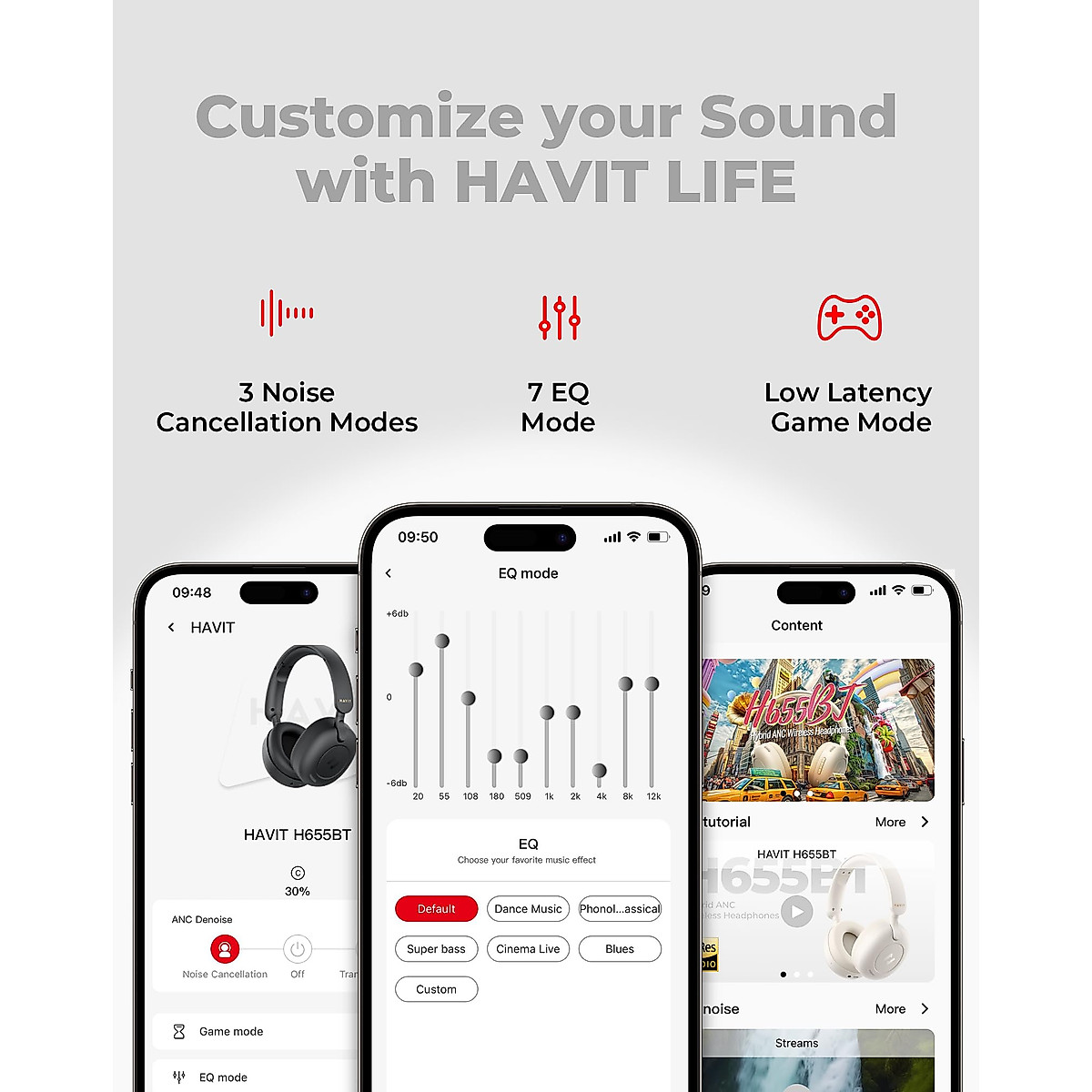 Gaming Headphones Bundle with Active Noise Cancelling Over Ear Headphones