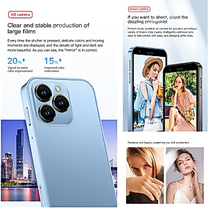 XS16 Mini 4G Smartphone 3.0 Inch Quad Core Dual Sim Ultra Thin Unlocked Android 10.0 Card Mobile Phone WiFi Bluetooth Hotspot Student Pocket Cellphone (Blue 2GB+ 16GB)