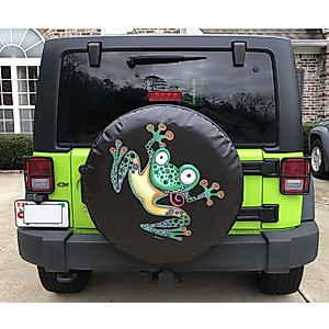 TIRE COVER CENTRAL Flippin' Frog Spare Tire Cover (Select tire Size/Back up Camera Option in menu)