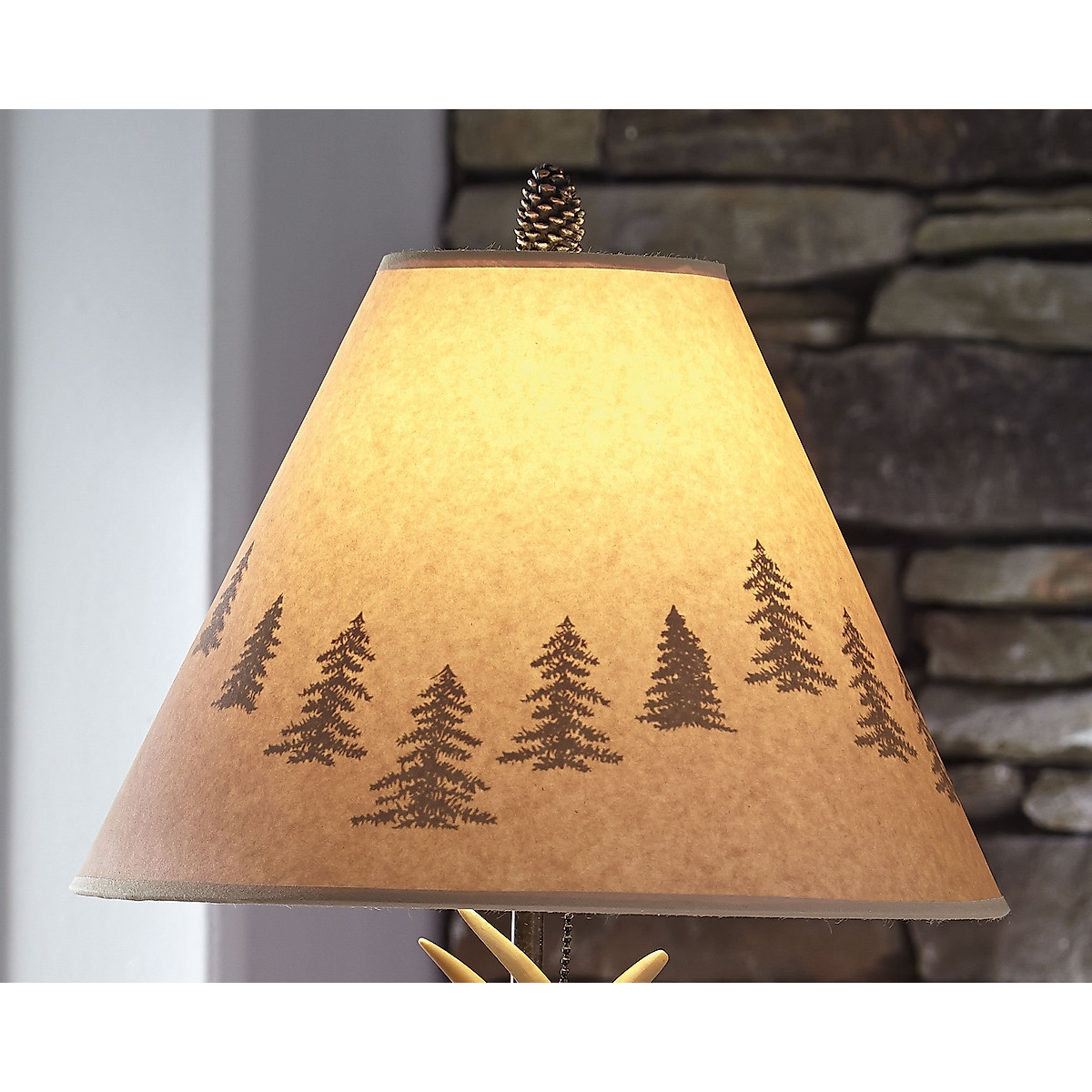 Signature Design by Ashley Derek Rustic Cabin Antler Lamp Set, 2 Count, Brown