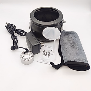 TASHELLS Ultrasonic Mist Maker, Halloween Witch Light, Black Witches Cauldron, Indoor Decoration Mini Ultrasonic Fogger,Mist Fountain for Pond